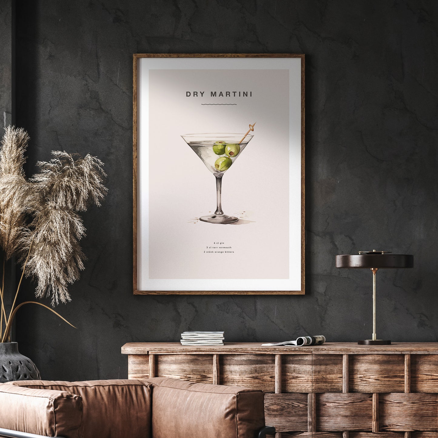 Dry Martini Poster – Affisch med drink, drinkposter med cocktail, Dry ...